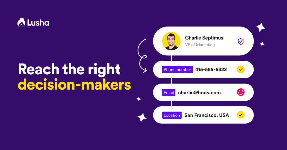 Sales Intelligence Platform Contact info - Lusha